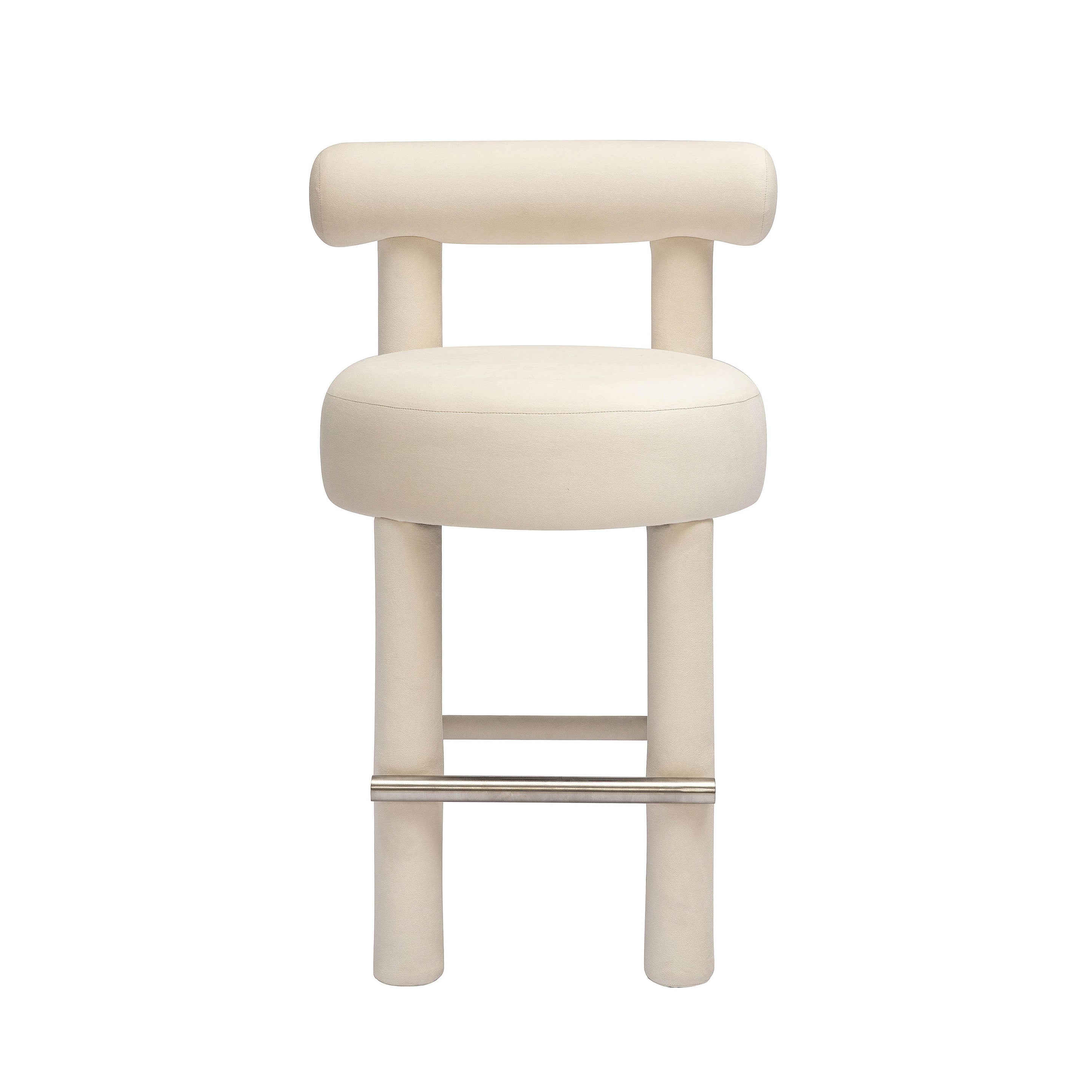 Carmel Cream Velvet Counter Stool – TOV Furniture