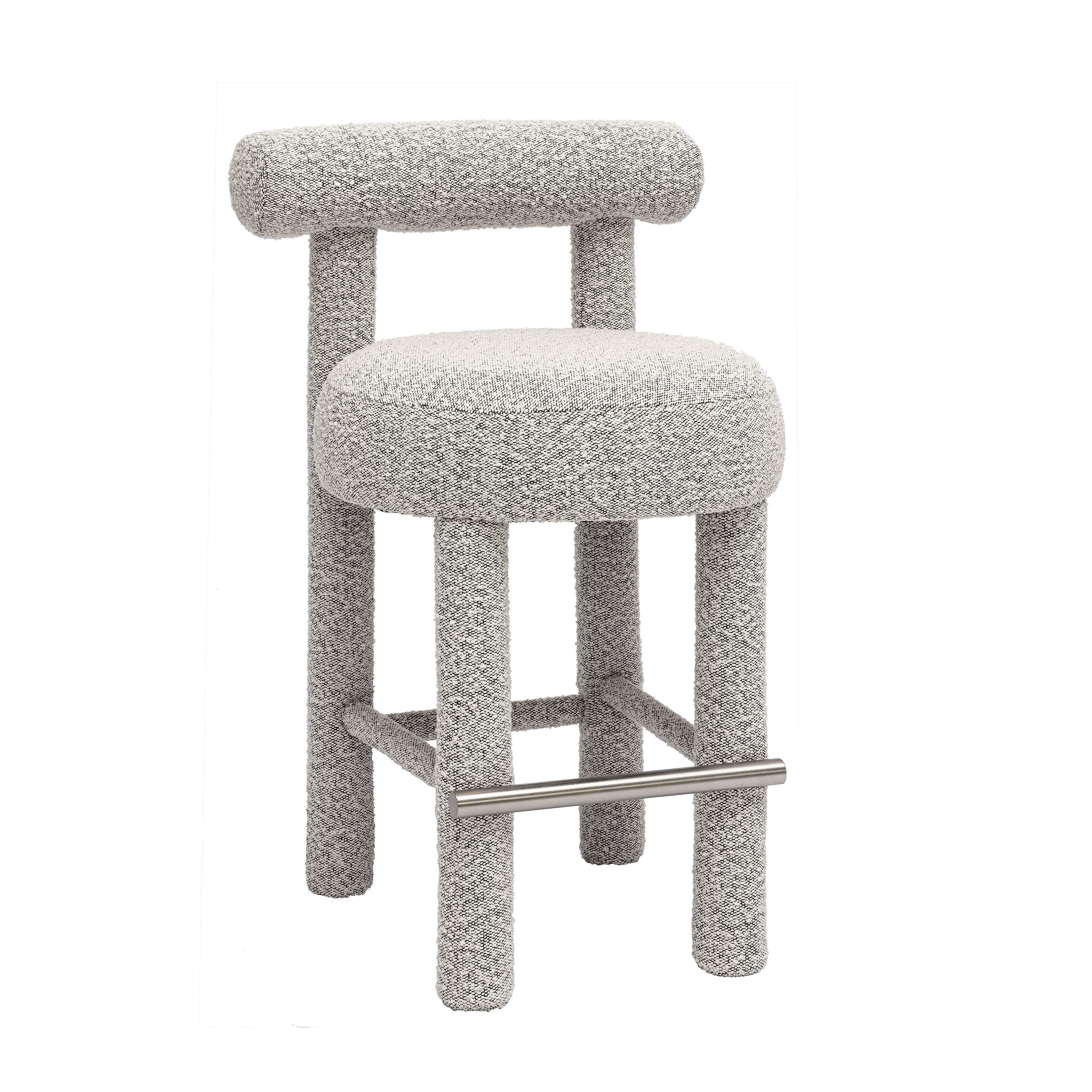 Carmel Black & White Performance Boucle Counter Stool – TOV Furniture
