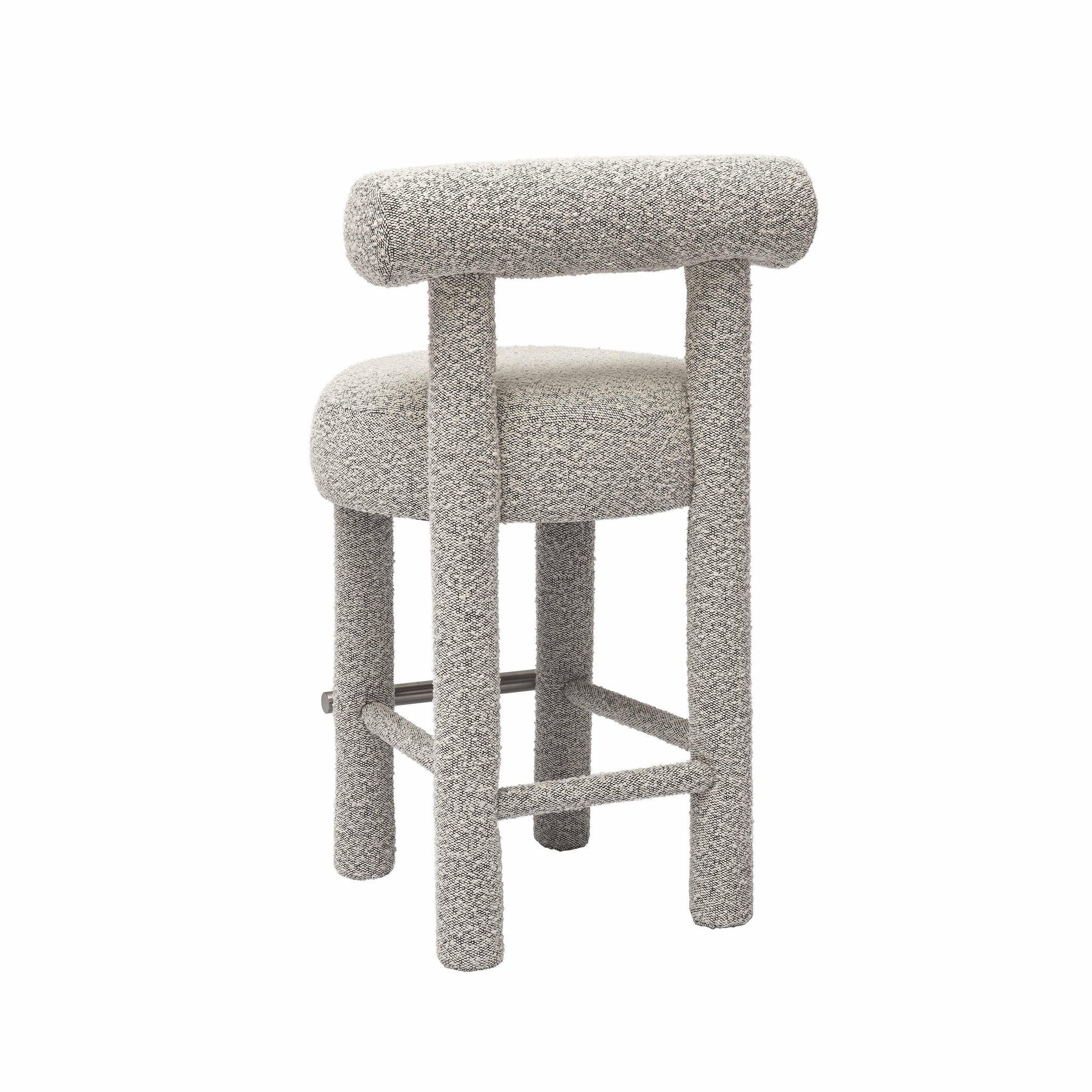 Carmel Black & White Performance Boucle Counter Stool – TOV Furniture