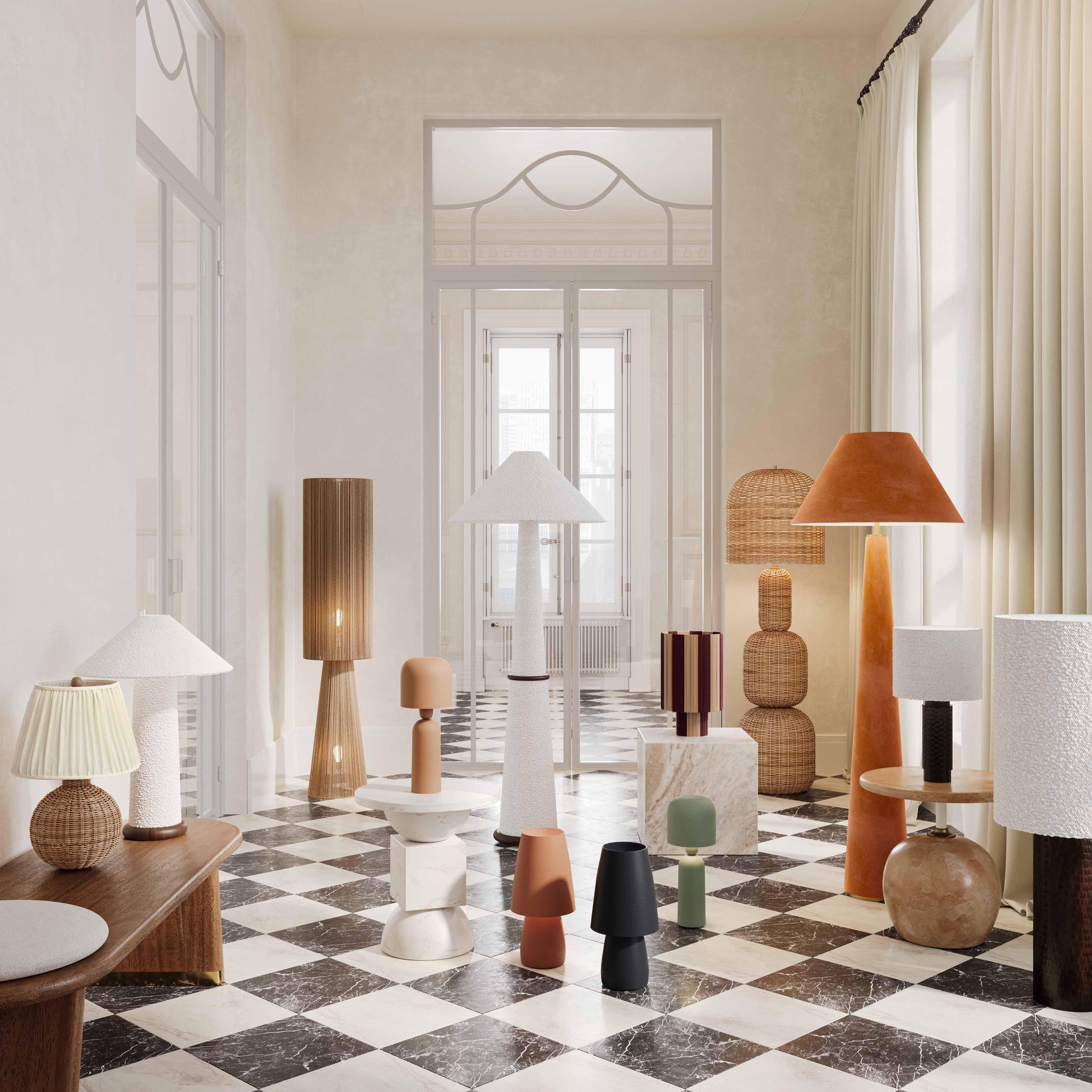 Graham Velvet Floor Lamp – TOV Furniture