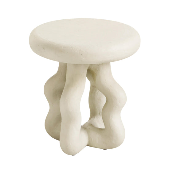 Maddie Cream Textured Side Table – TOV Furniture