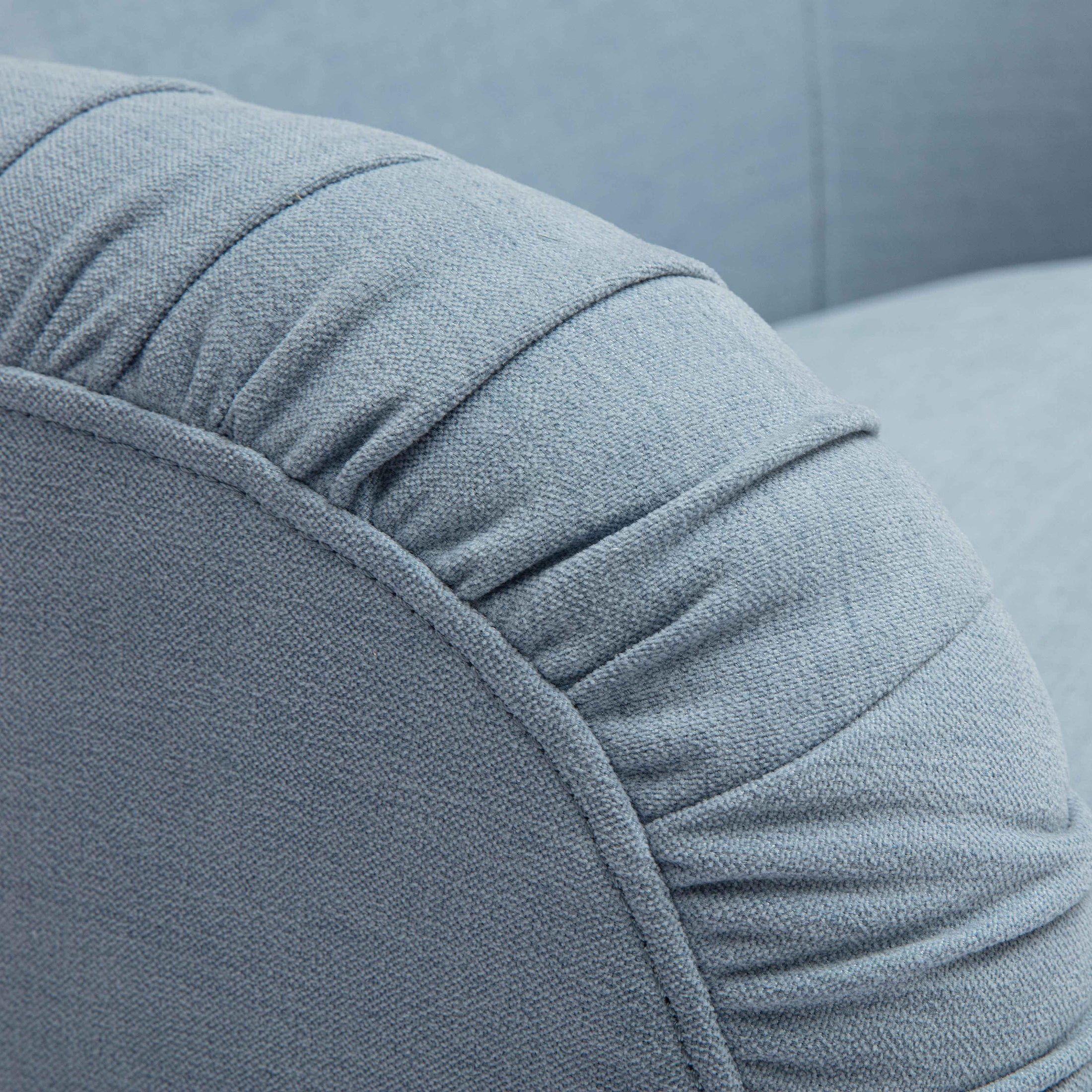 Pamela Faded Blue Upcycled Fabric Tassel Lounge Chair – TOV Furniture