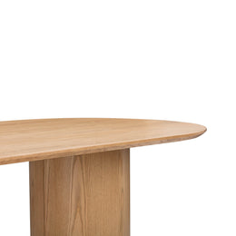 Brandy Natural Ash Wood 95" Oval Dining Table – TOV Furniture