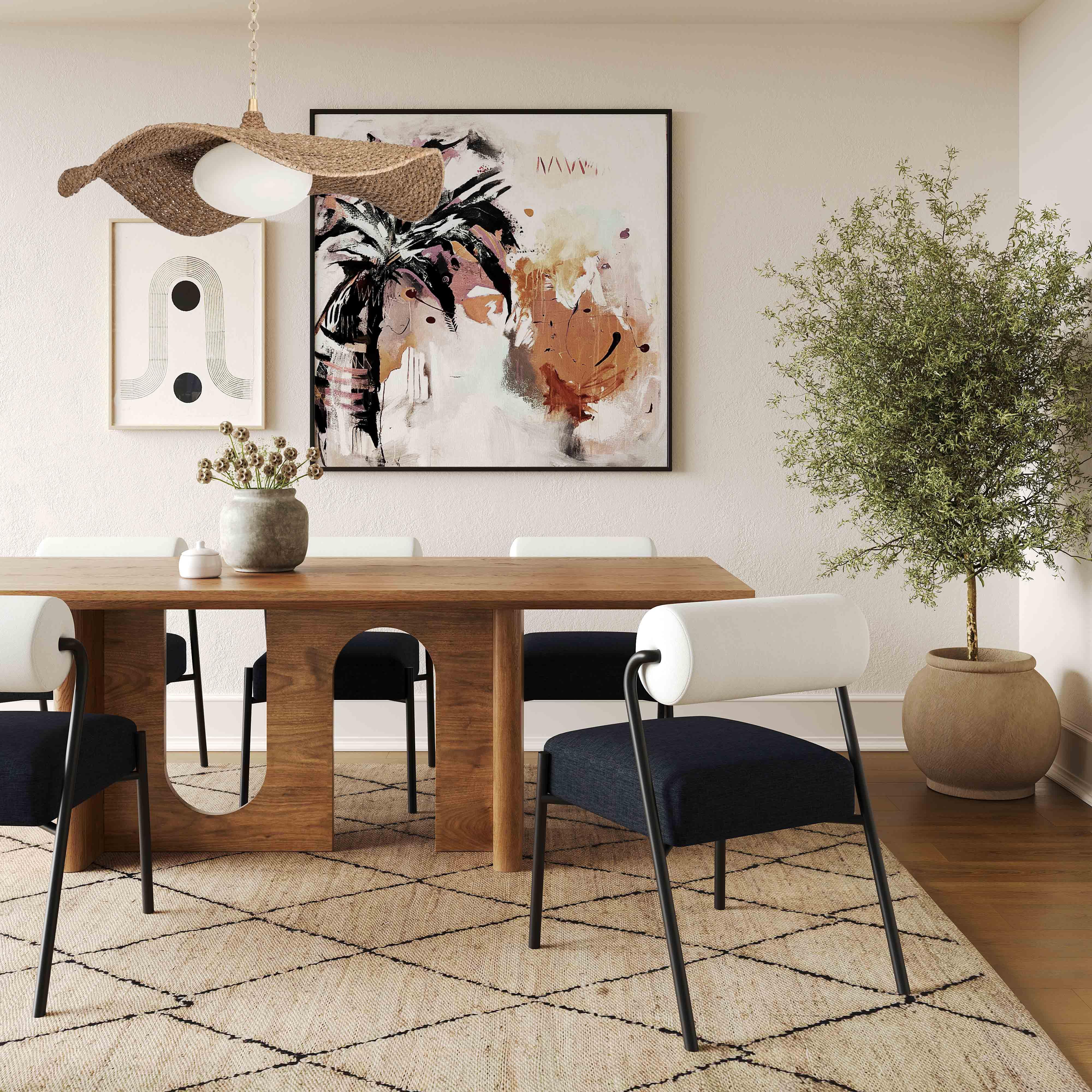 Satra Walnut Rectangular 92" Dining Table – TOV Furniture