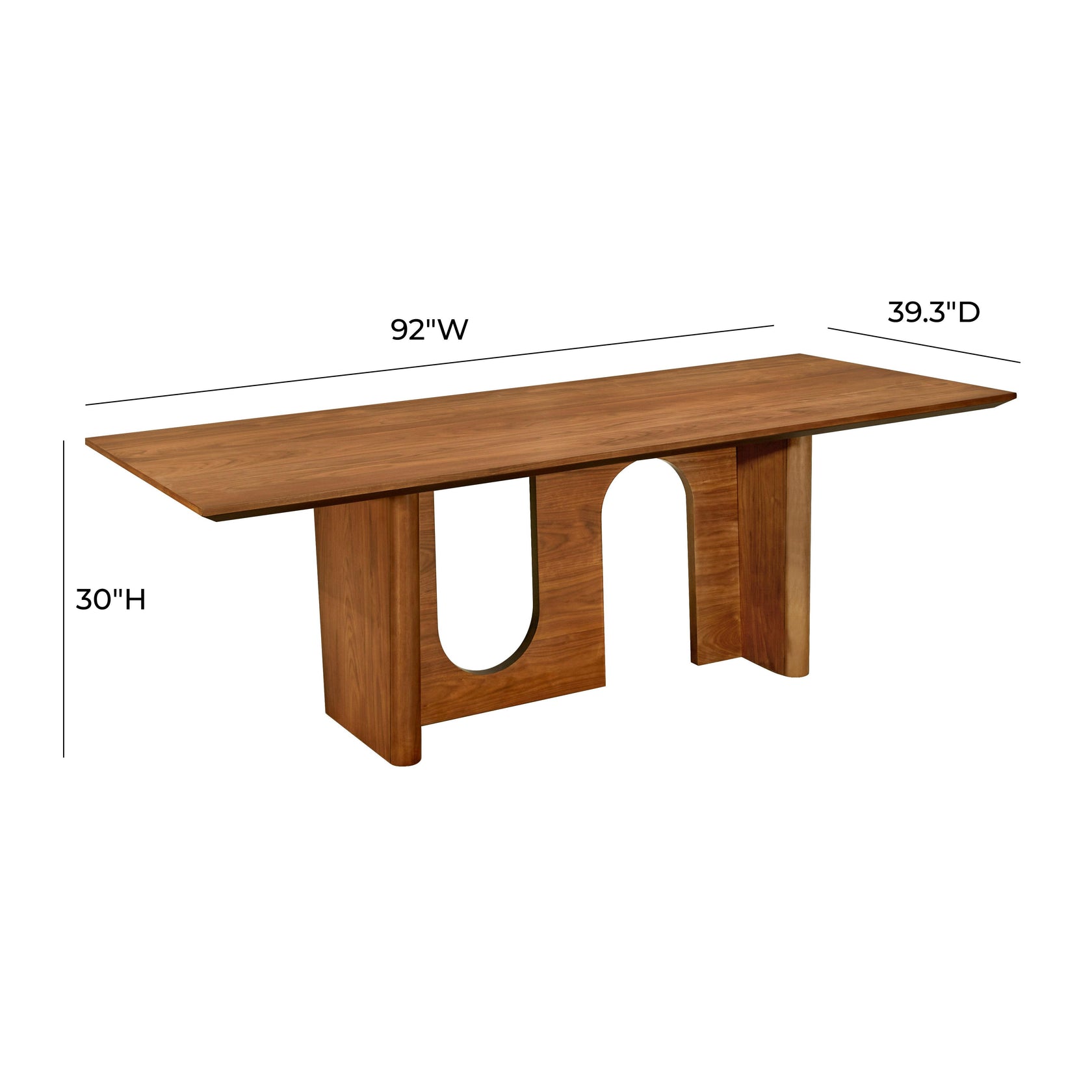 Satra Walnut Rectangular 92" Dining Table – TOV Furniture