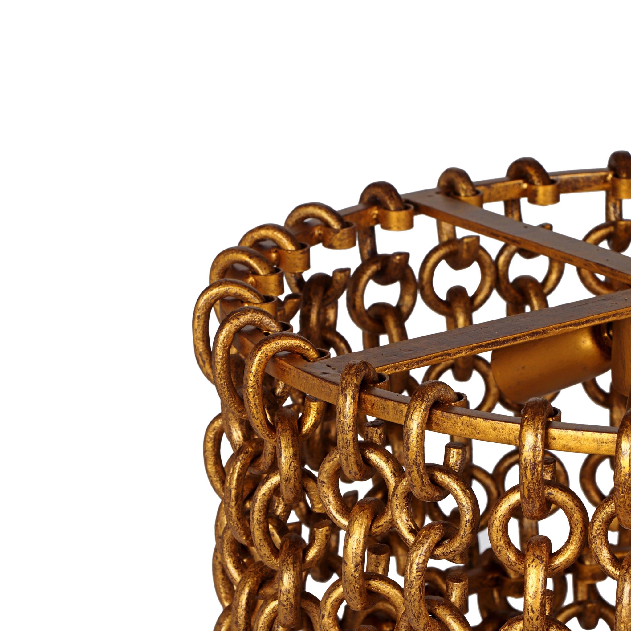 Nirsa Brass Chain Link 3-Tier Chandelier | TOV Furniture