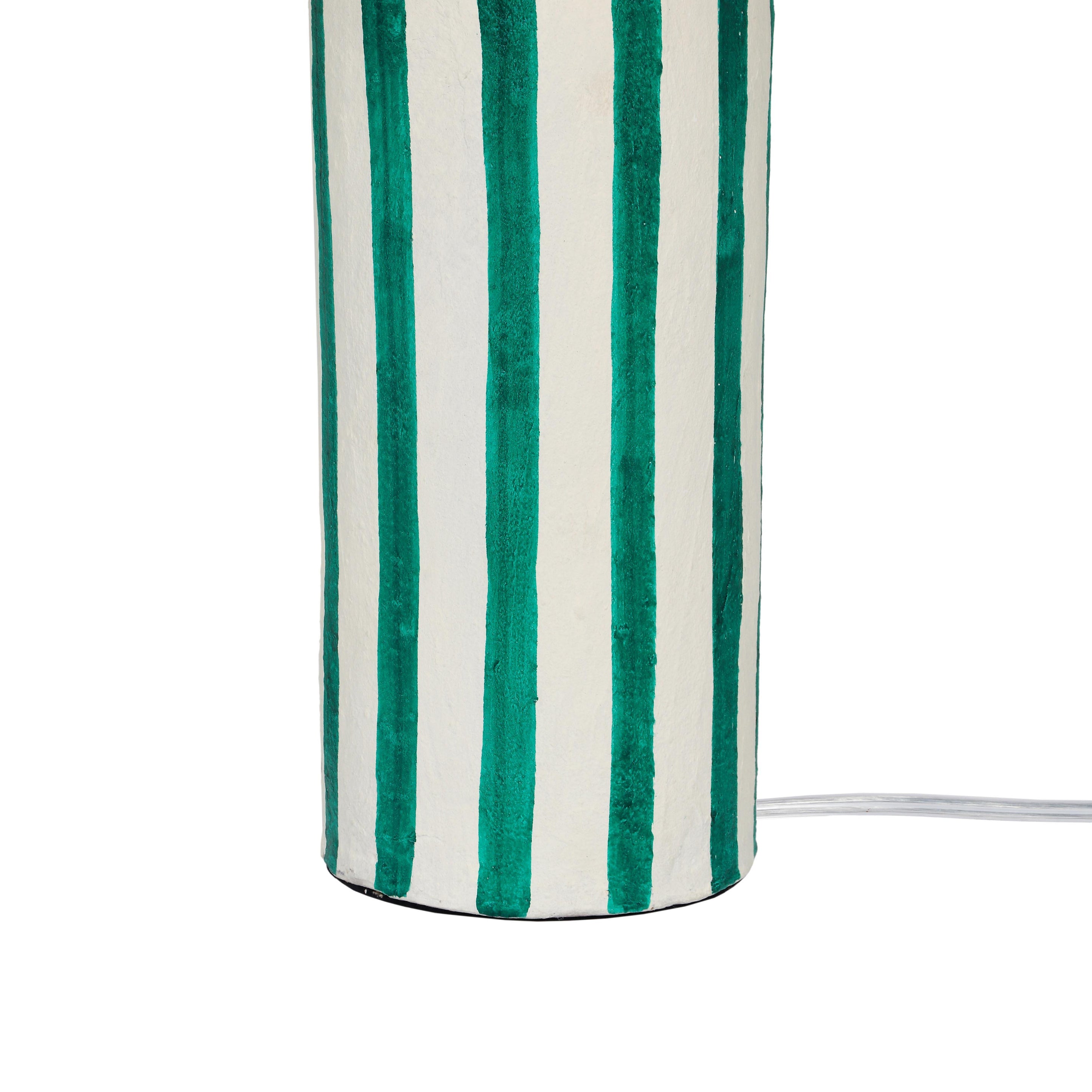Ravello Green Striped Papier Mache Table Lamp – TOV Furniture