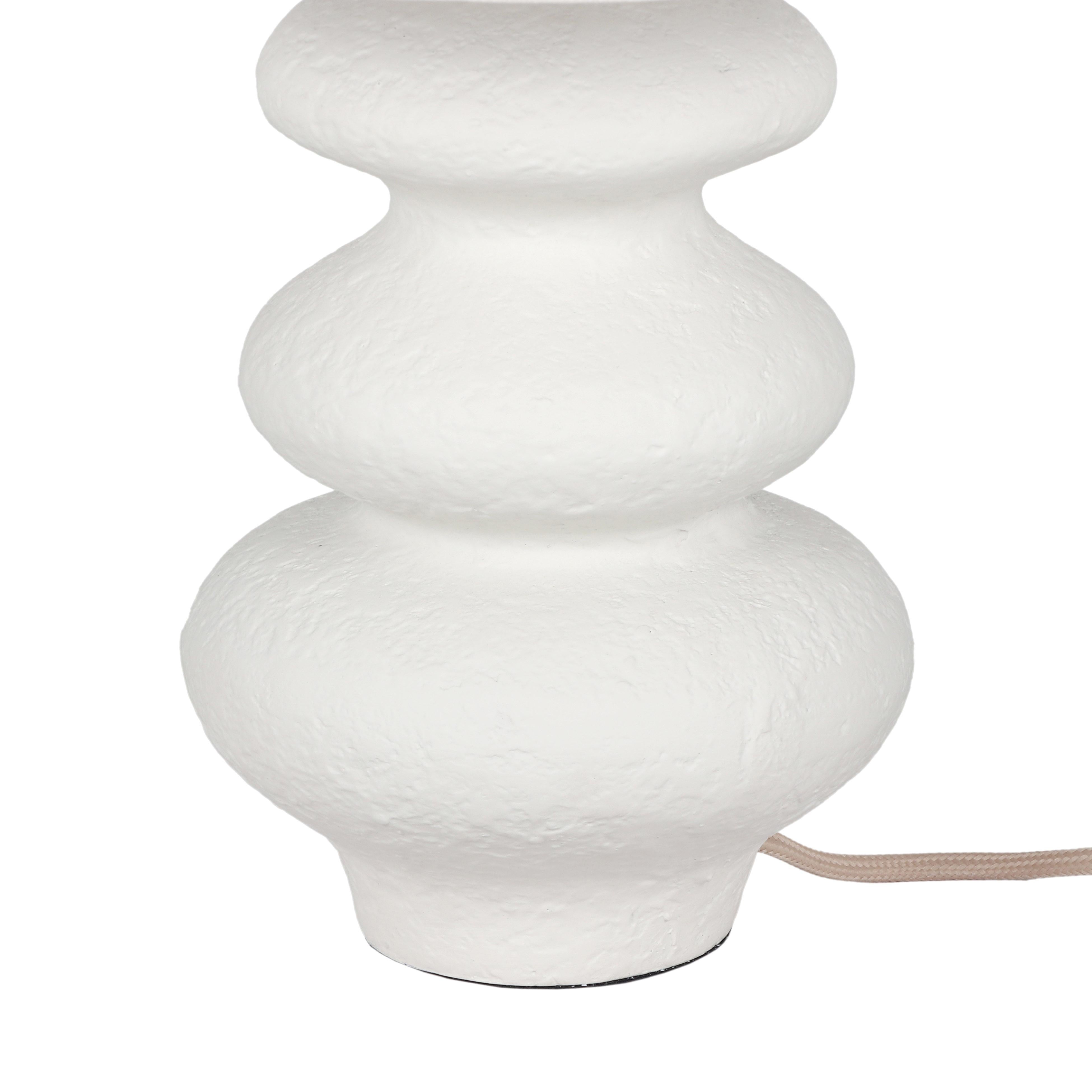 Riviera Cream Textured Table Lamp | TOV Furniture