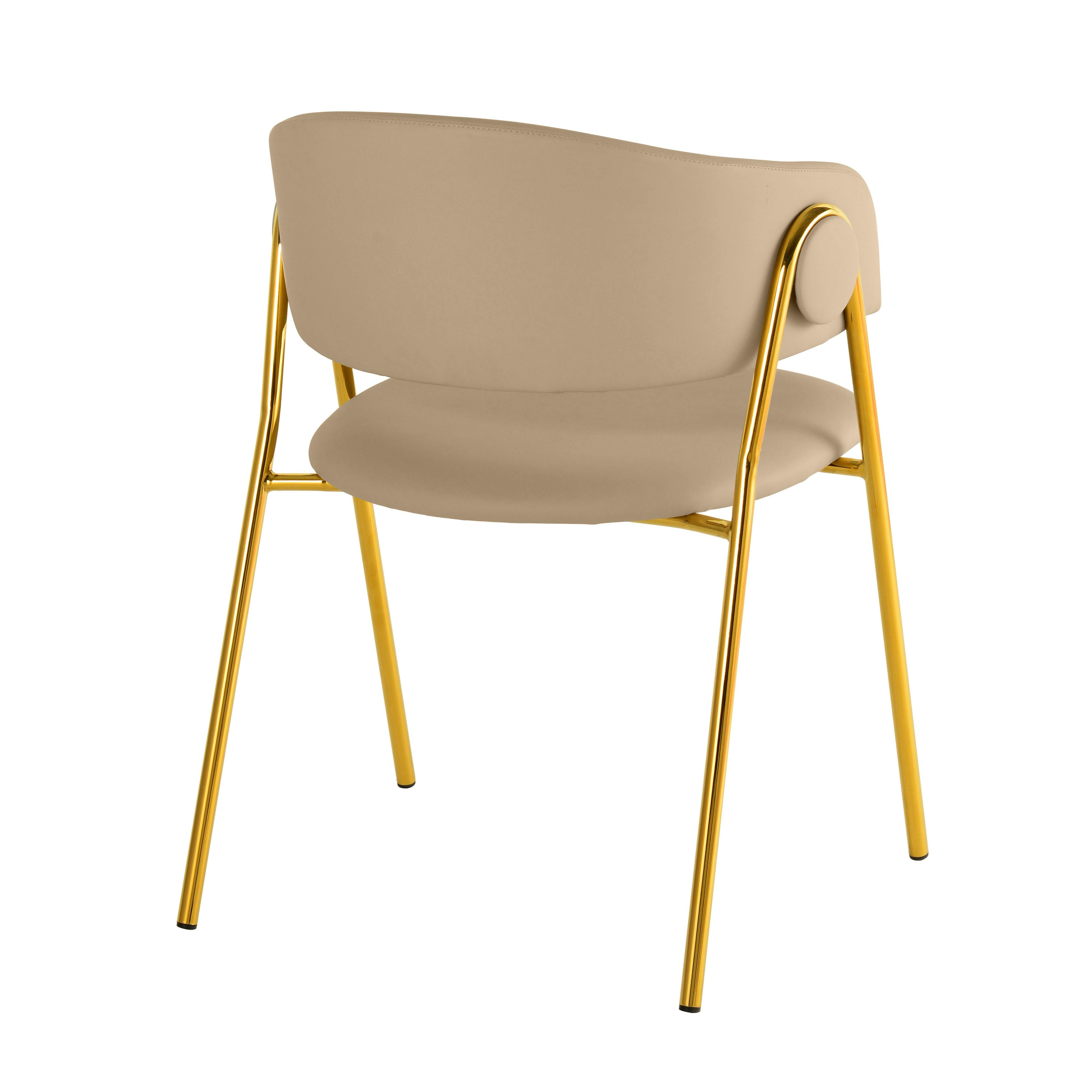 Lara Cream Performance Vegan Leather Dining Chair By Inspire Me Home