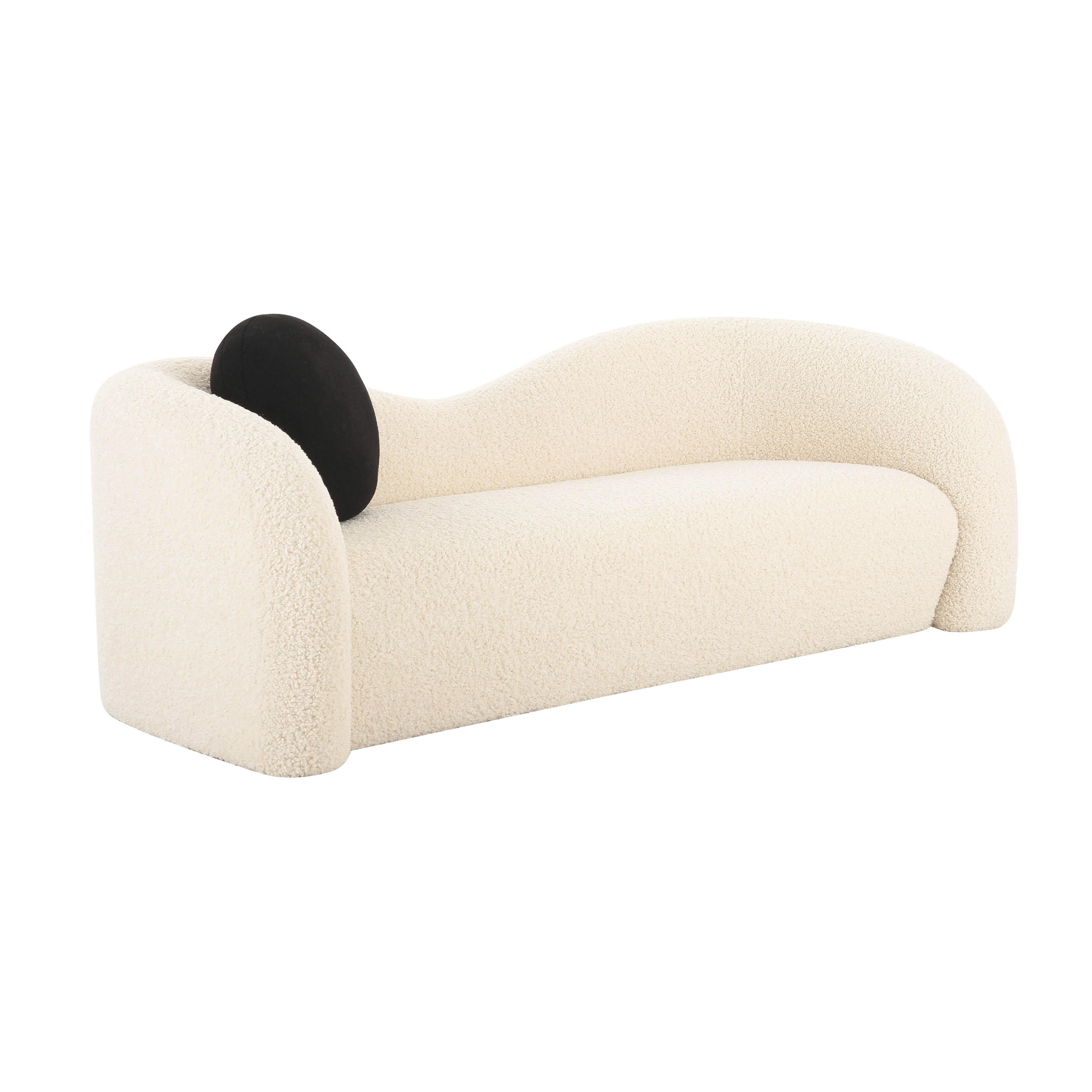 Leonie Beige Faux Shearling 84" Sofa – TOV Furniture