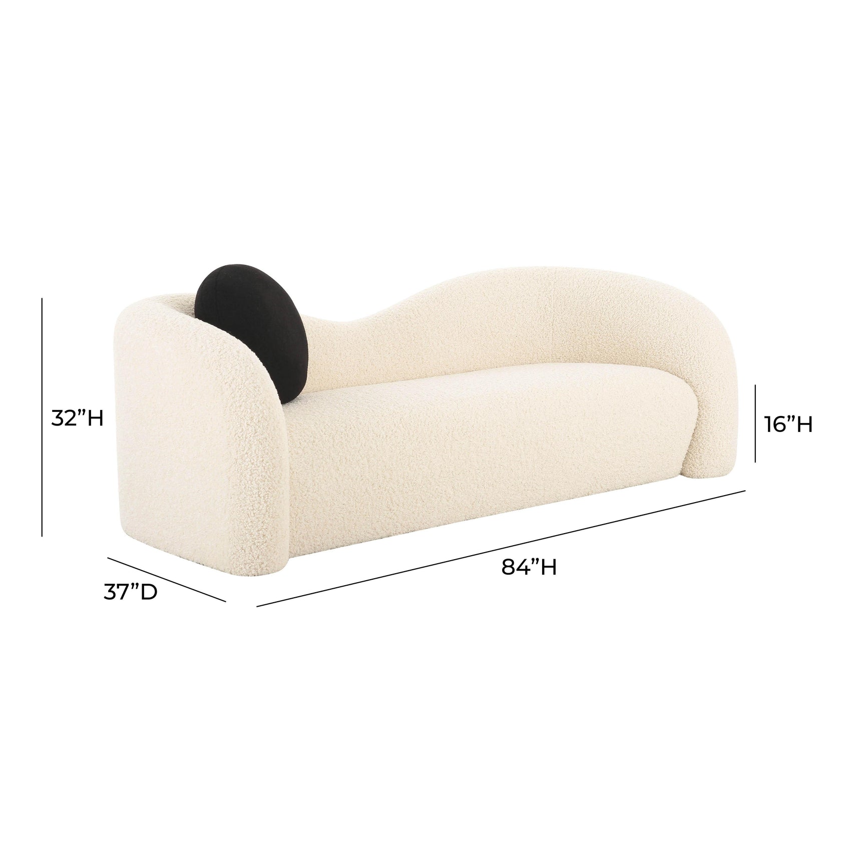 Leonie Beige Faux Shearling 84" Sofa – TOV Furniture