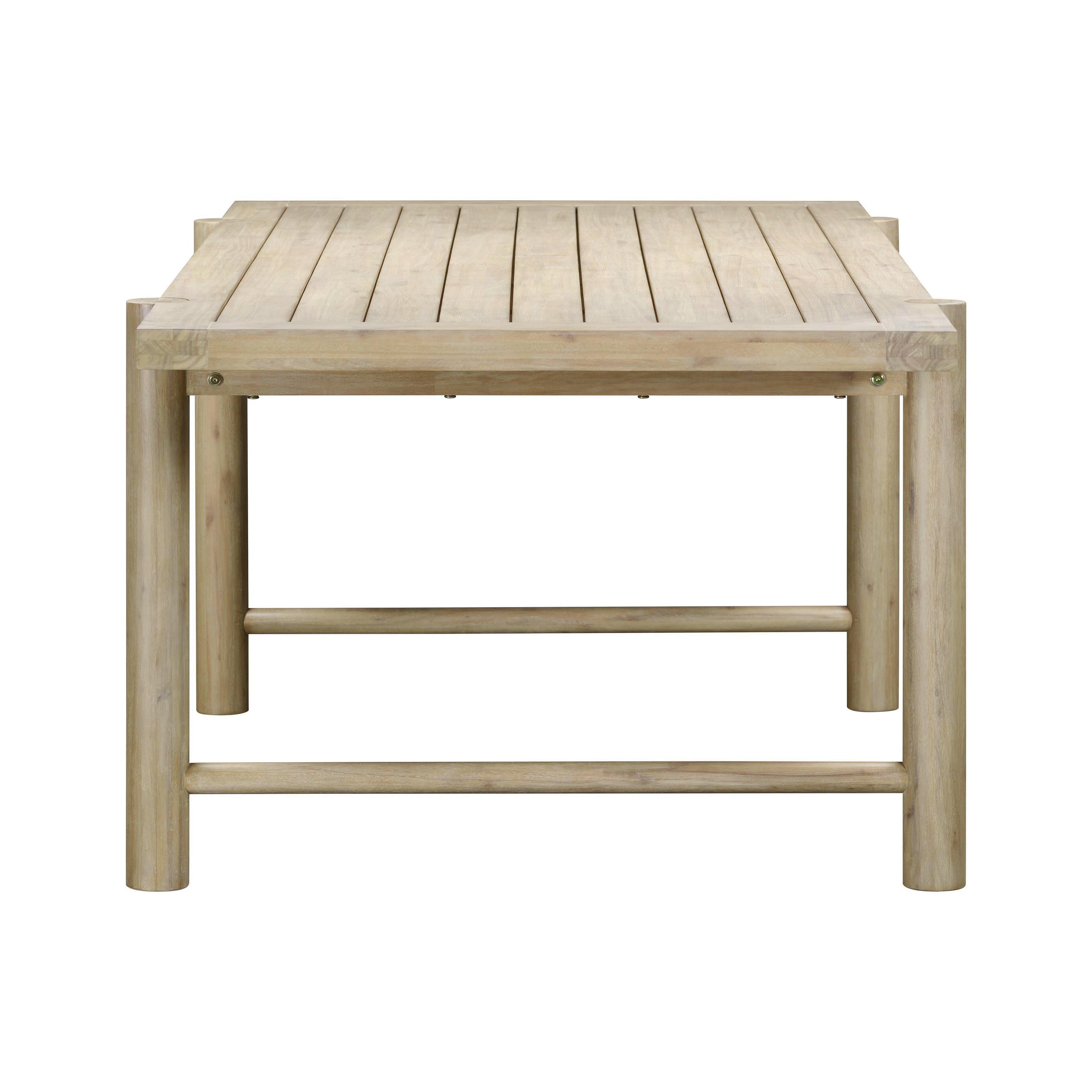 Gata Light Teak Outdoor 87" Rectangular Dining Table – TOV Furniture