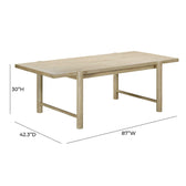 Gata Light Teak Outdoor 87" Rectangular Dining Table – TOV Furniture