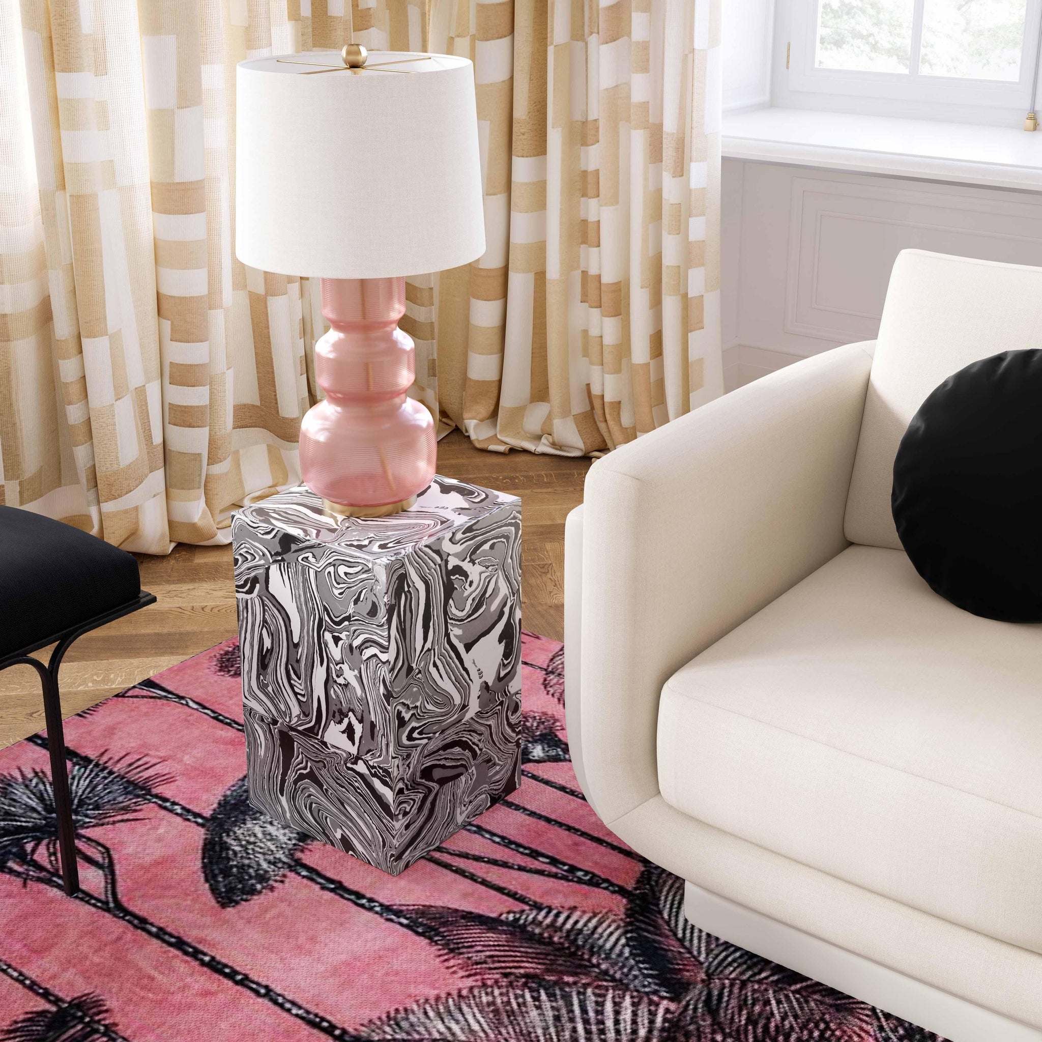 Camryn Swirled Resin Side Table | TOV Furniture