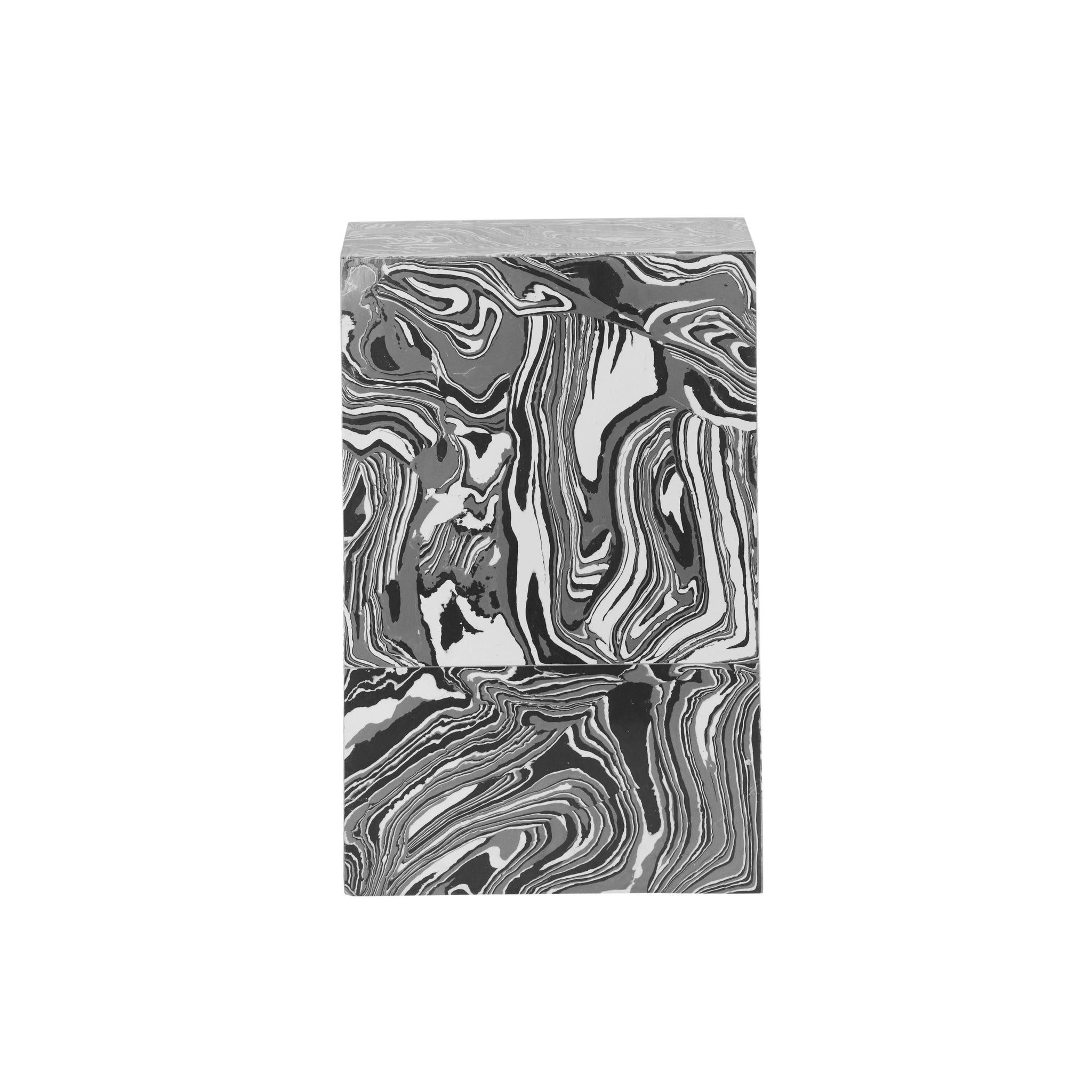 Camryn Swirled Resin Side Table | TOV Furniture
