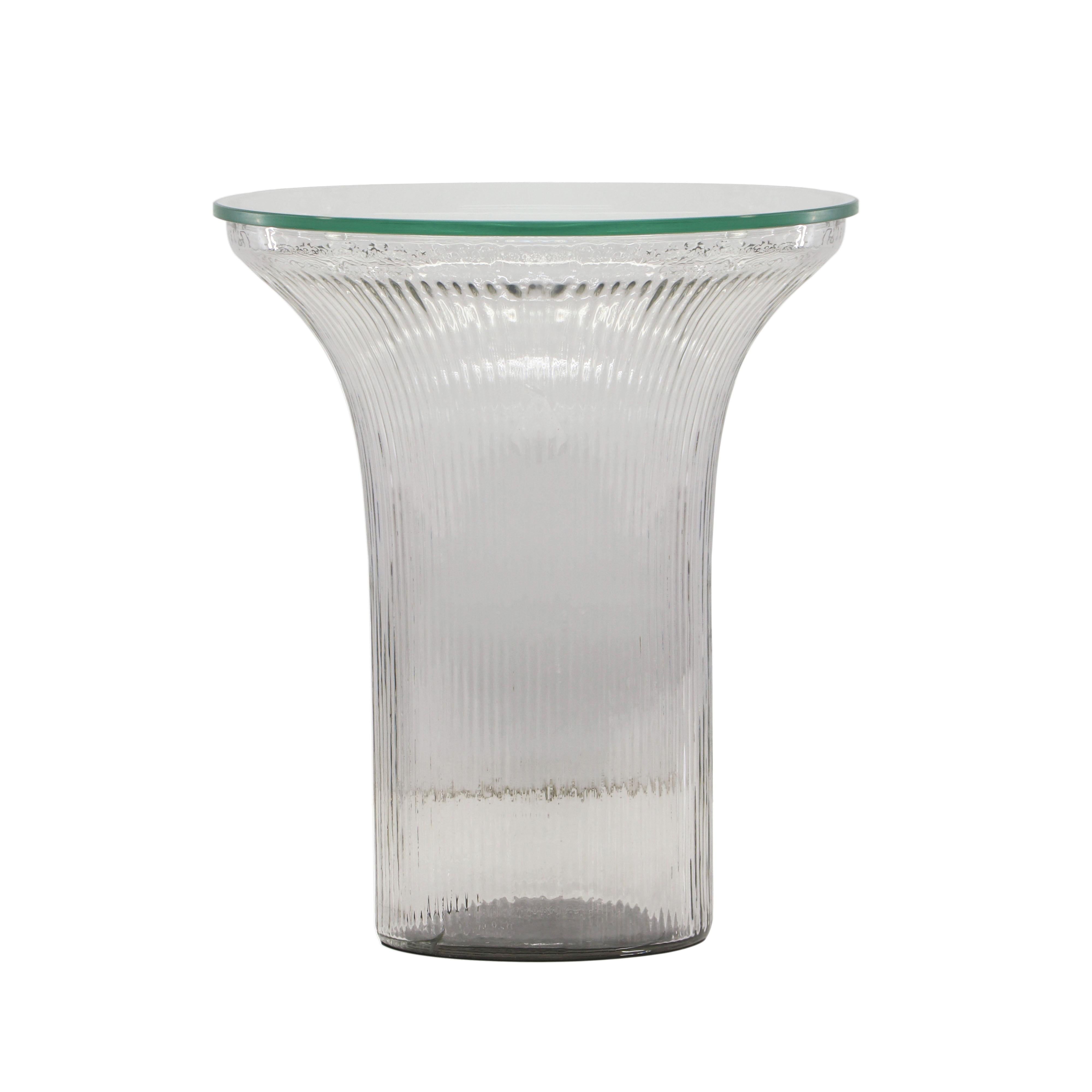 Cassandra Glass Flared Side Table – TOV Furniture