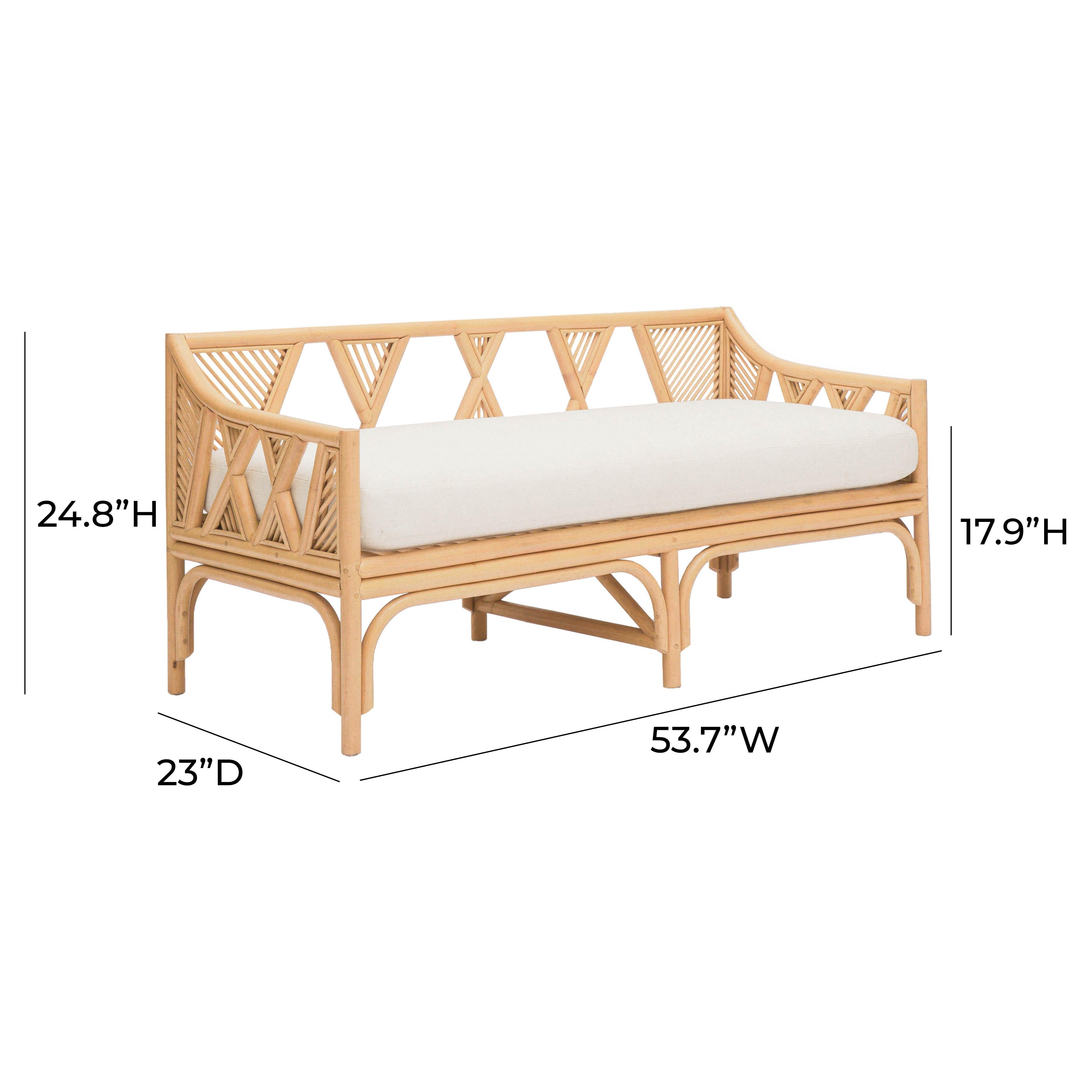 Jayla Natural Rattan Bench – TOV Furniture
